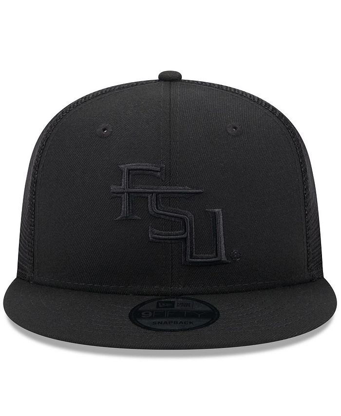 New Era Men's Florida State Seminoles Black on Black 9FIFTY Trucker ...