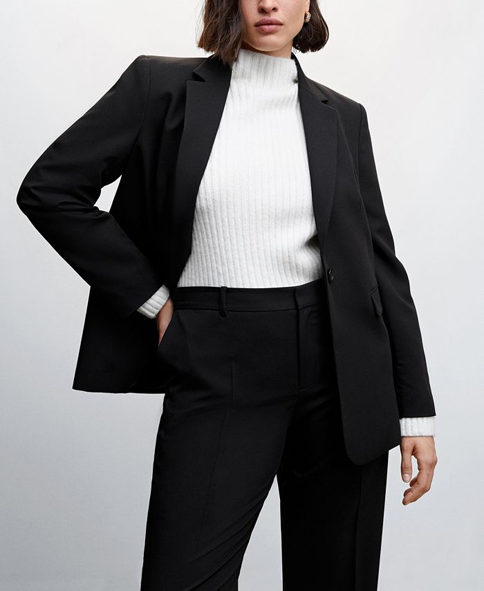 MANGO Women's Fitted Suit Blazer - Macy's
