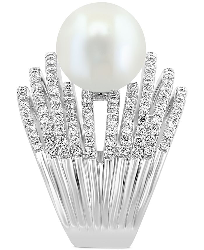 EFFY Collection EFFY® Freshwater Pearl (11mm) & Diamond (1-1/4 ct. t.w ...