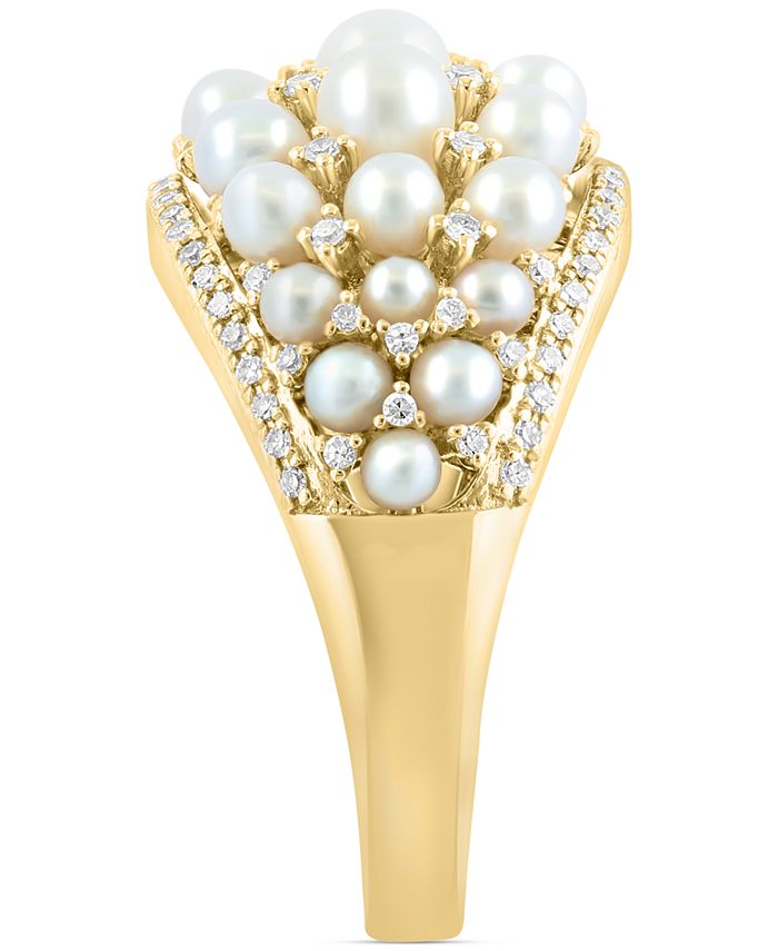 EFFY Collection EFFY® Freshwater Pearl (2 - 3-1/2mm) & Diamond (1/3 ct ...