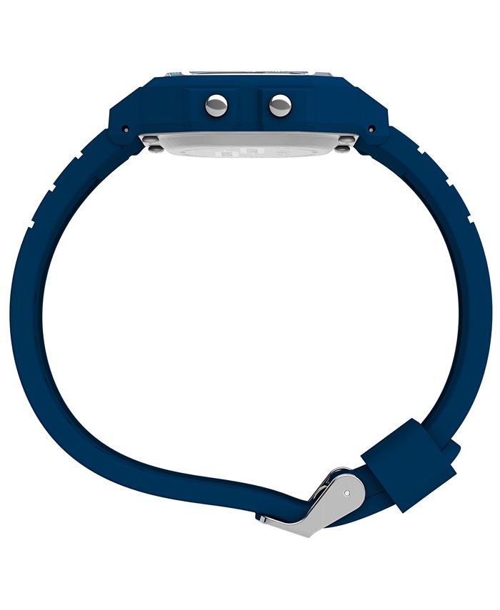 Timex Unisex Digital Ironman Classic Silicone Blue Watch 40mm - Macy's