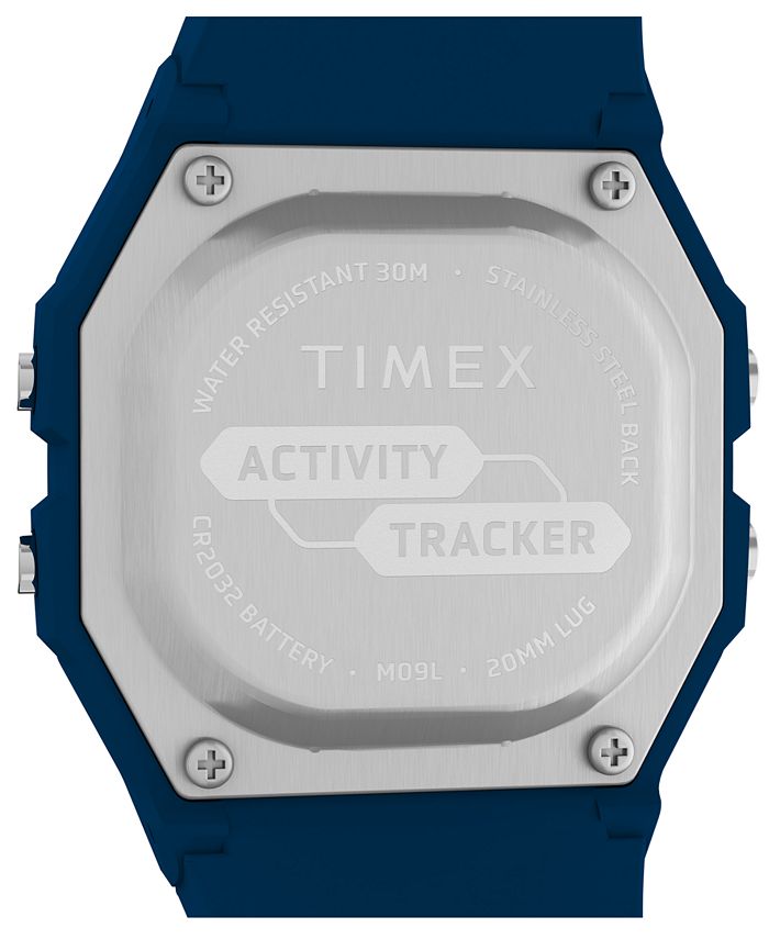 Timex Unisex Digital Ironman Classic Silicone Blue Watch 40mm - Macy's