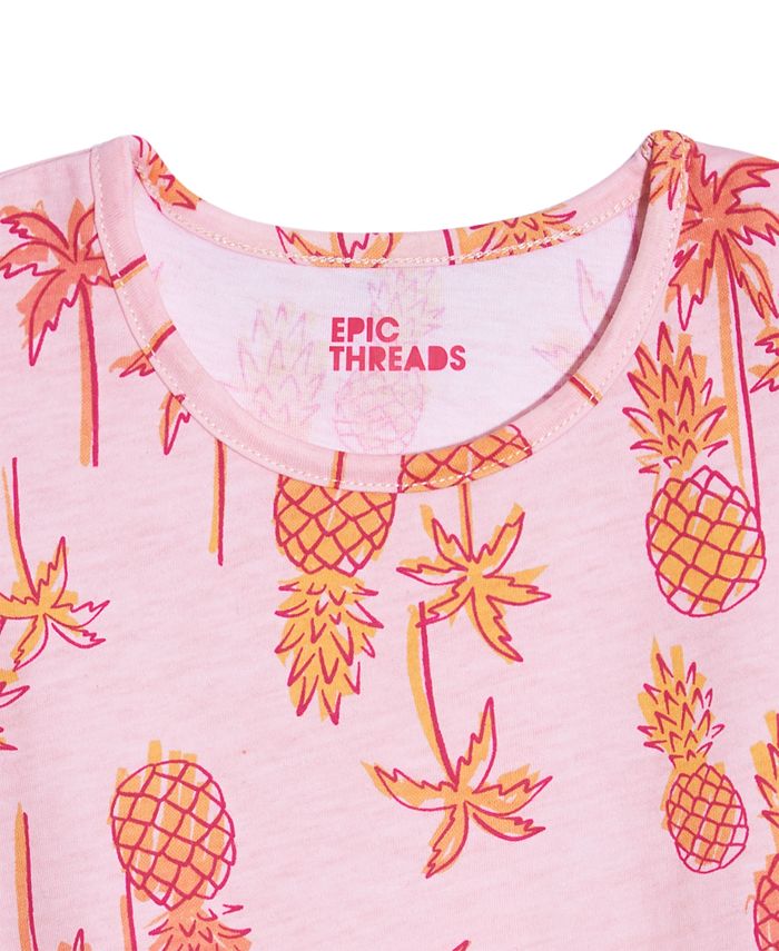 Epic Threads Toddler Girls Tropical Flutter Graphic T-shirt, Created ...