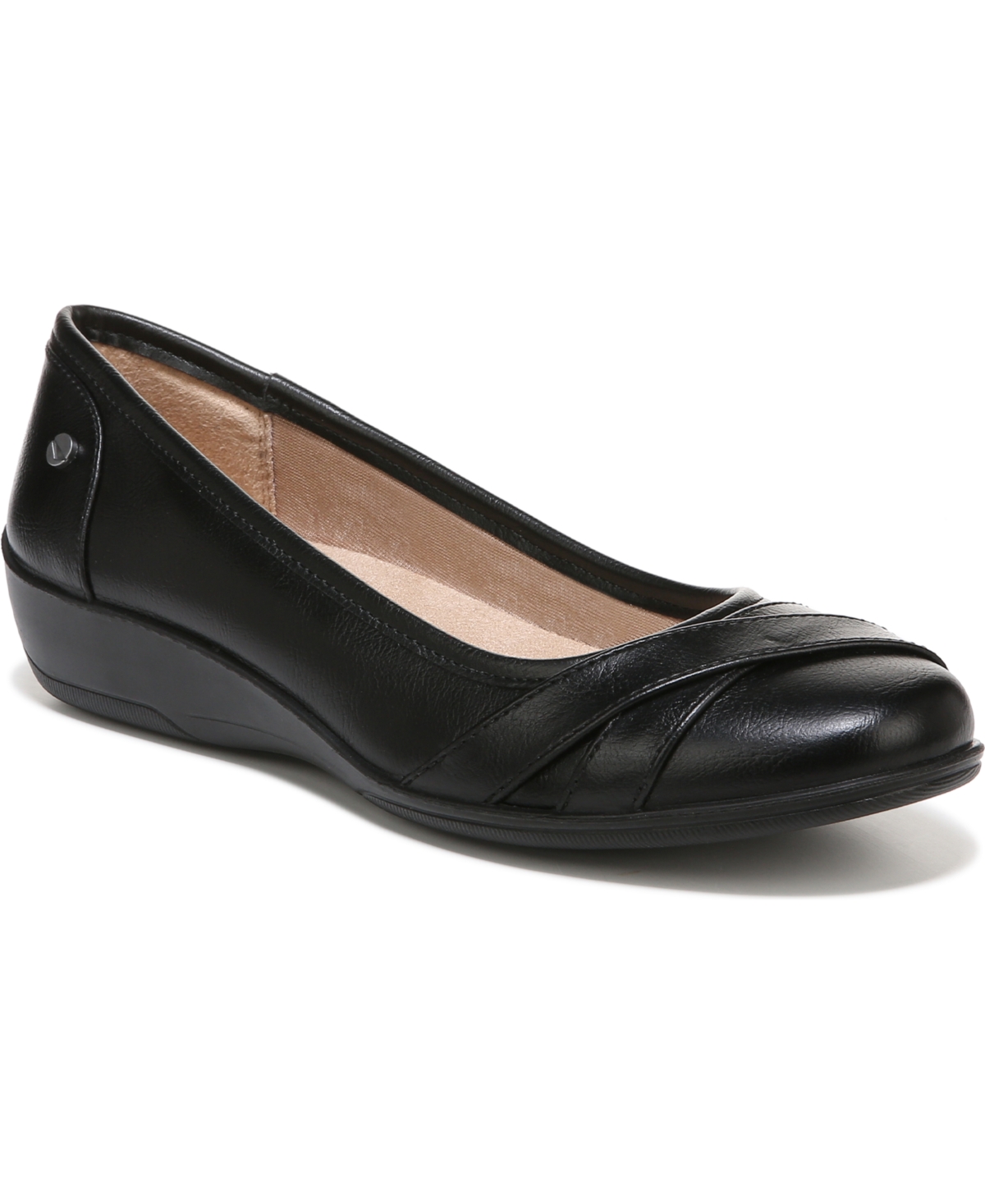 Click here for LifeStride I-Loyal Low Wedge Ballerina Flats - Bla... prices
