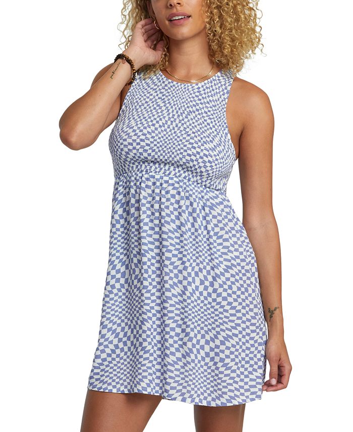 RVCA Juniors' Trigger Printed Mini Dress - Macy's