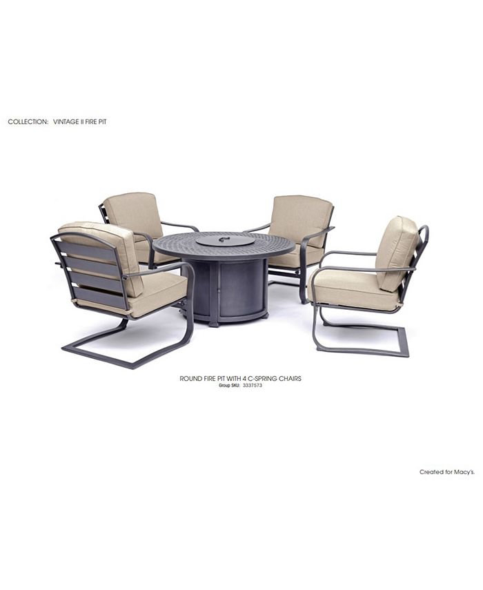 Agio Vintage II Round Fire Pit, Created for Macy's - Macy's