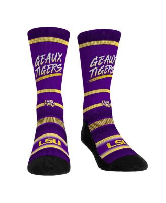 Men's and Women's Rock 'Em Socks LSU Tigers Team Slogan Crew Socks - Macy's