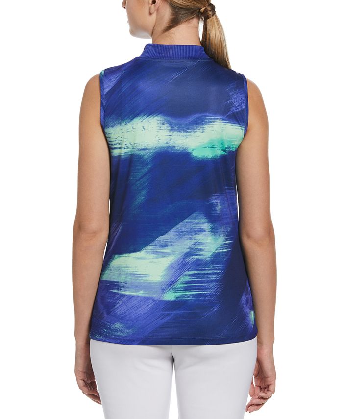 PGA TOUR Women's Brushed Abstract Print Sleeveless Golf Shirt - Macy's