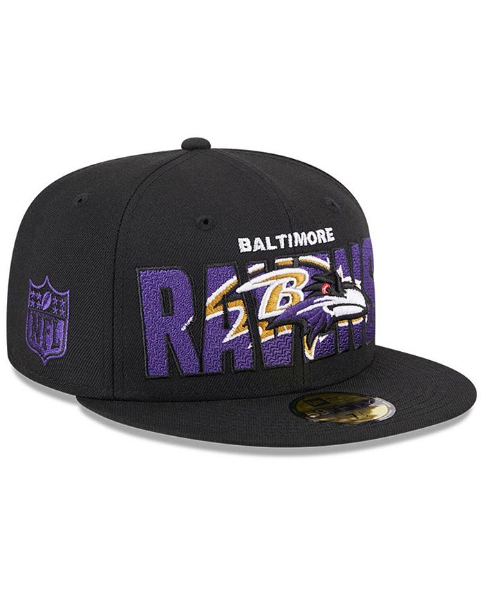 New Era Men's Black Baltimore Ravens 2023 NFL Draft 59FIFTY Fitted Hat ...