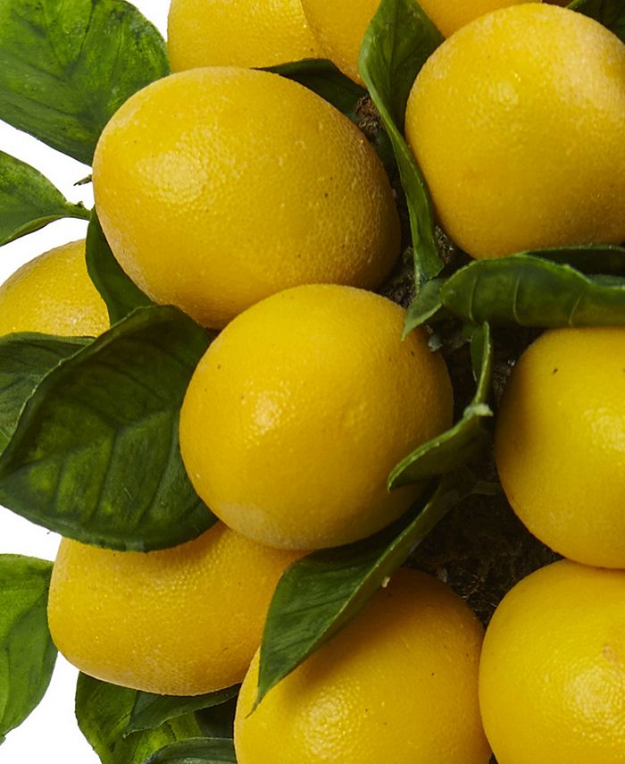 Nearly Natural Lemon Ball Artificial Topiary Arrangement - Macy's