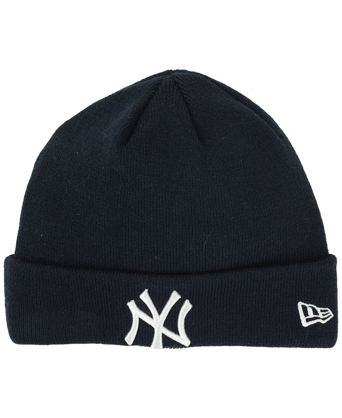New Era New York Yankees Basic Cuffed Knit Hat - Macy's