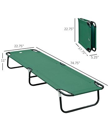 Outsunny Camping Cot for Adults, Folding Bed, Portable Sleeping Cot for ...