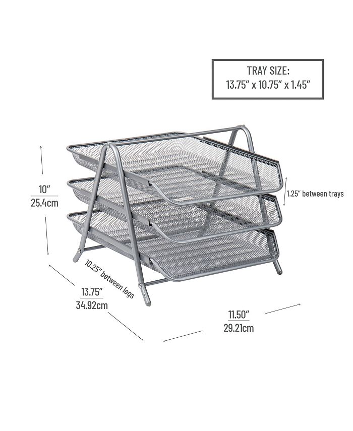 Mind Reader Network Collection, 3-Tier Paper Tray, File Storage ...