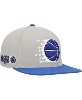Men's Mitchell & Ness Gray, Blue Orlando Magic Hardwood Classics ...