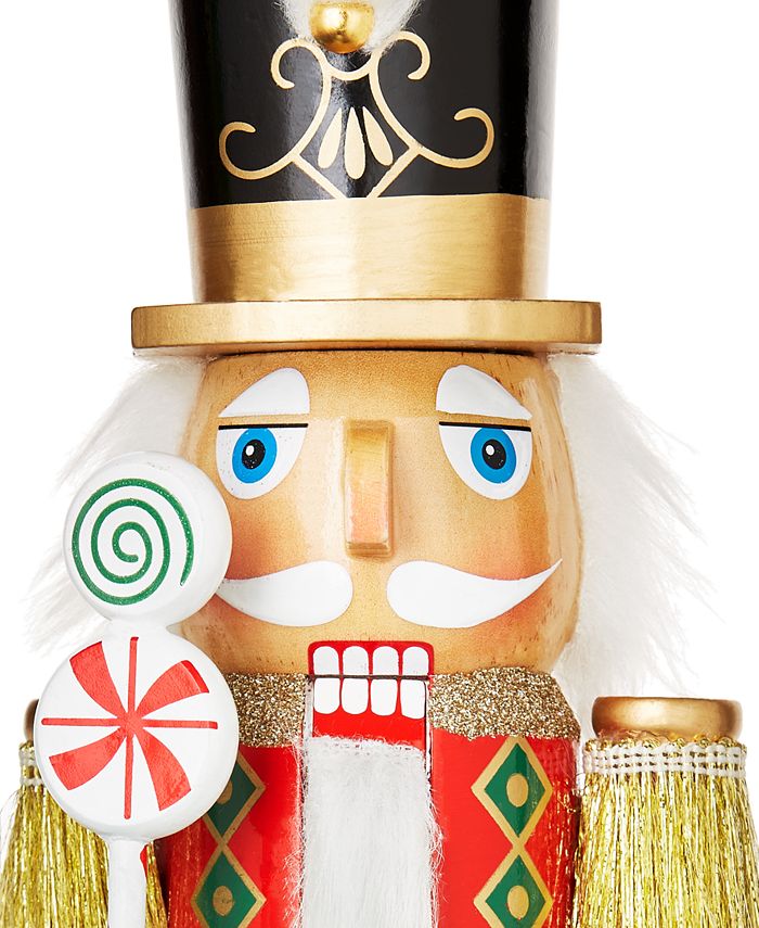 Holiday Lane Christmas Cheer 15" Wooden Nutcracker, Created for Macy's ...