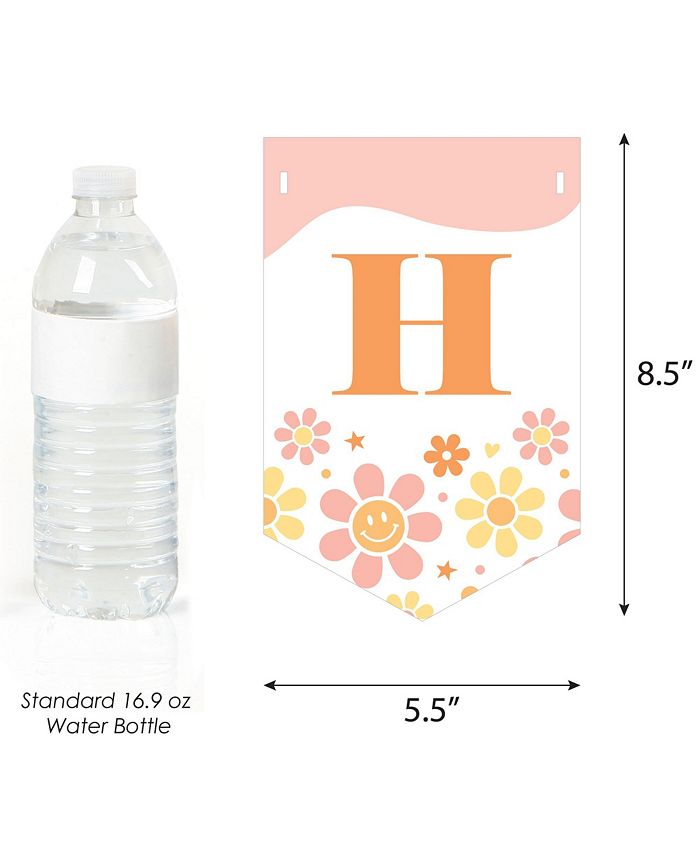 Big Dot of Happiness Stay Groovy Hippie Birthday Party Bunting Banner ...