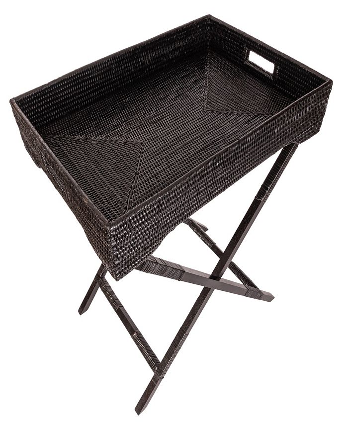 Artifacts Trading Company Rattan Butler Tray/Table - Macy's