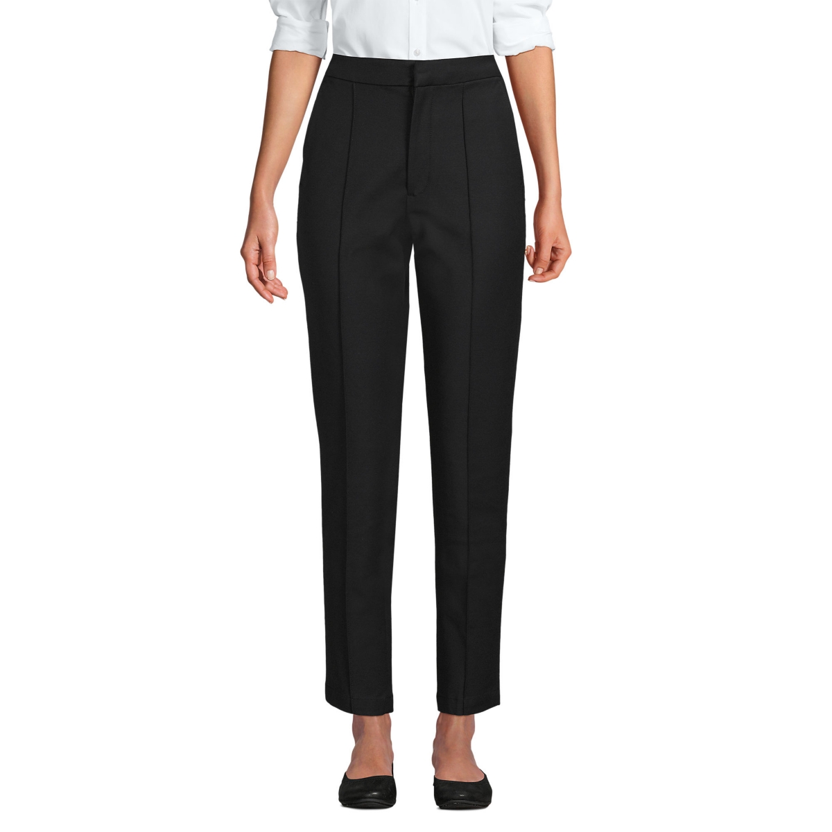 Click here for Lands End Petite High Rise Bi Stretch Pintuck Penc... prices