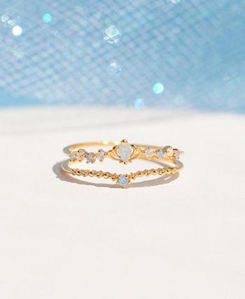 Girls Crew Faux Cubic Zirconia Sea me in a Crown Ring - Macy's