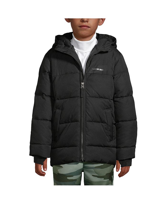 Lands' End Kids Boys ThermoPlume Fleece Lined Parka - Macy's