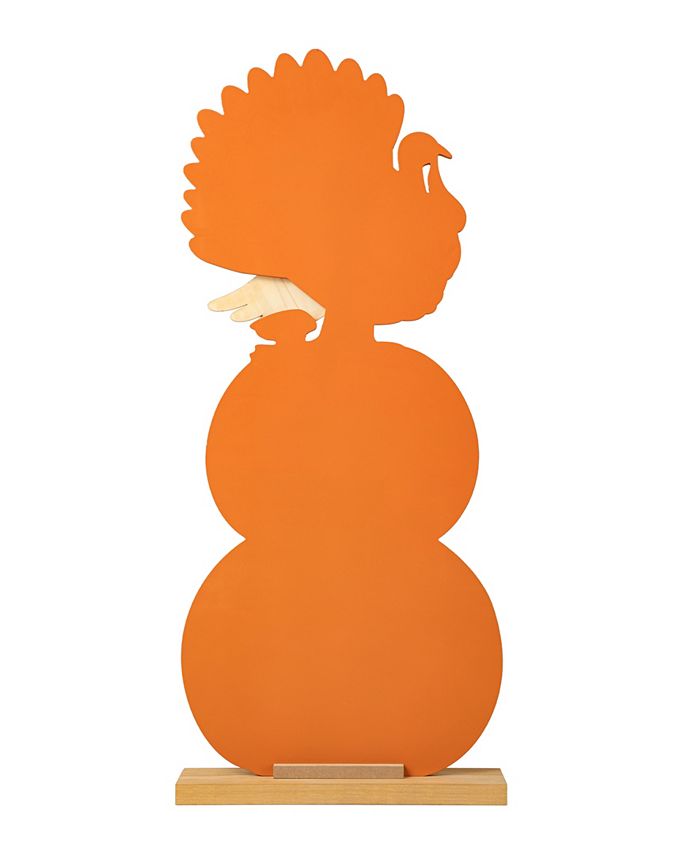 Glitzhome 36" H Thanksgiving Wooden Stacked Pumpkin Turkey Porch Décor ...