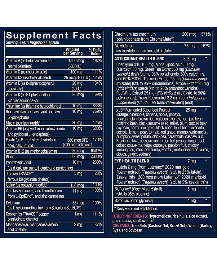 Vthrive Once-Daily Bioactive Multivitamin for Women - Supports Energy Production & Stress (60 ...