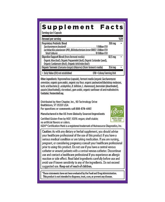 New Chapter Probiotic All-Flora - Whole-Food Live Probiotics - 5 ...