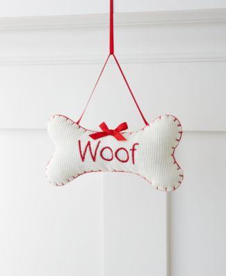 Holiday Lane Pets Woof Embroidered Bone Ornament, Created for Macy's ...