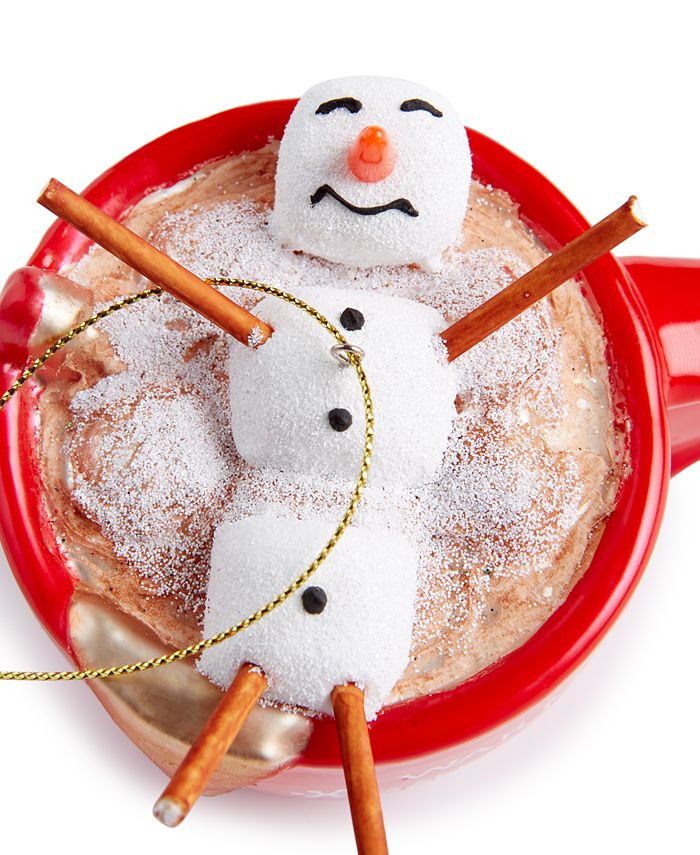 Holiday Lane Christmas Cheer Hot Chocolate Snowman Ornament, Created ...