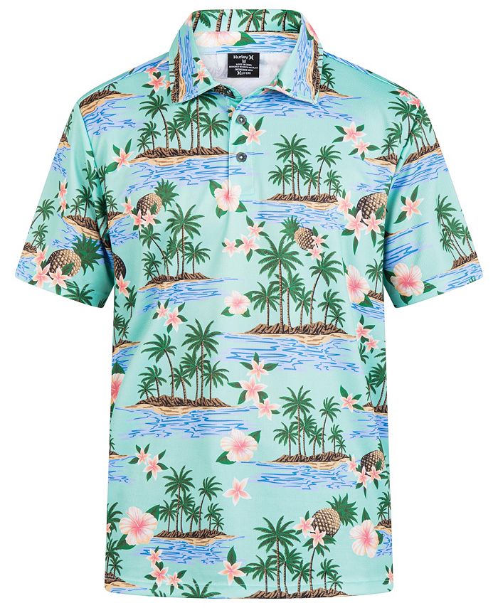 Hurley Men's H2O-Dri Ace Fiesta Mesh Short Sleeve Polo Shirt - Macy's