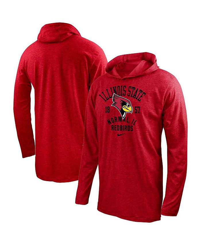 Nike Men's Red Illinois State Redbirds Performance Long Sleeve Hoodie T ...