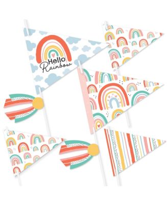 Big Dot of Happiness Hello Rainbow Boho Baby Shower and Birthday ...
