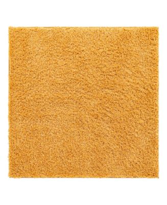 Bayshore Home Canton Shag Solid 5' x 5' Square Area Rug - Macy's