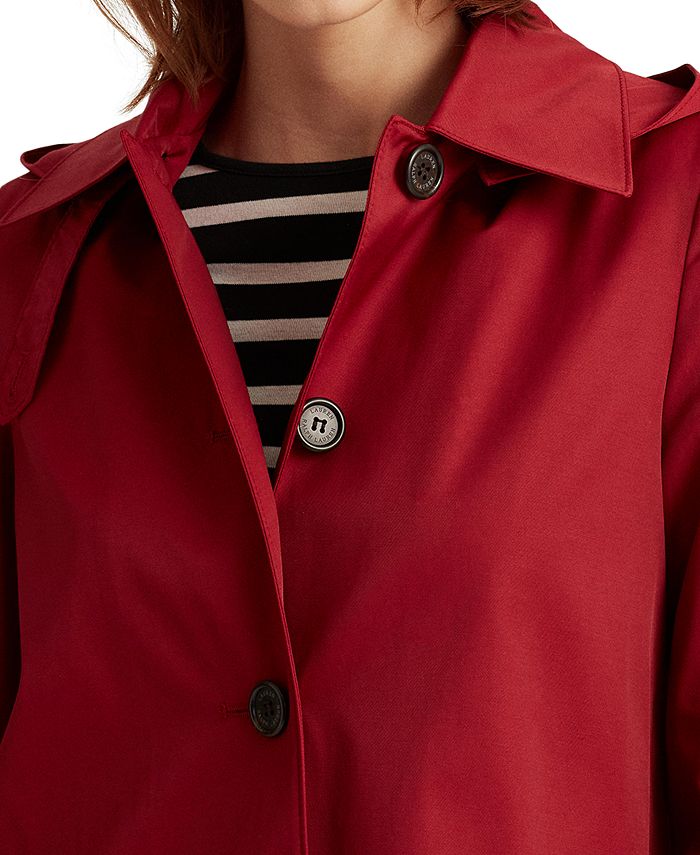 Lauren Ralph Lauren Women's Hooded A-Line Raincoat - Macy's