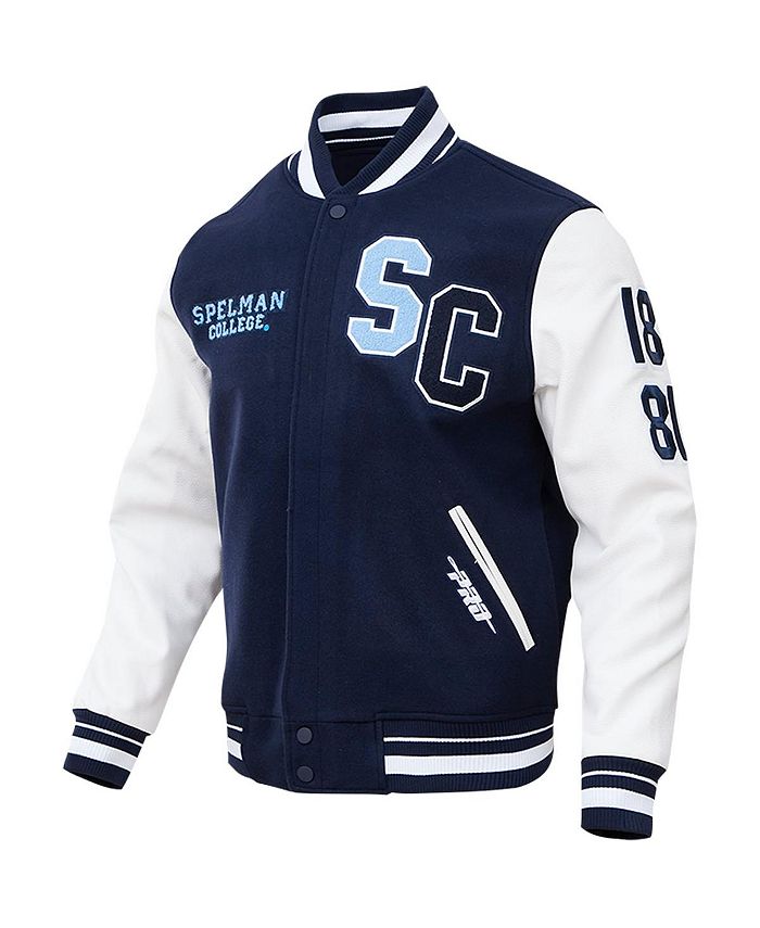 Pro Standard Men's Navy Spelman College Jaguars Classic Wool Full-Zip ...