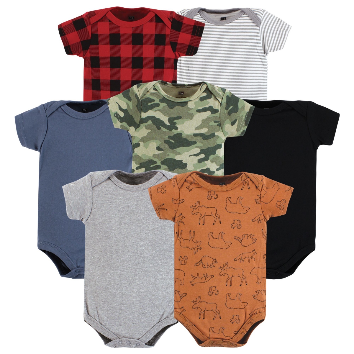 Click here for Hudson Baby Baby Boys Hudson 7-Pack Cotton Onesies... prices