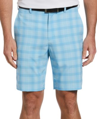 PGA TOUR Men's Moisture-Wicking Stretch Shadow Plaid 9" Golf Shorts ...
