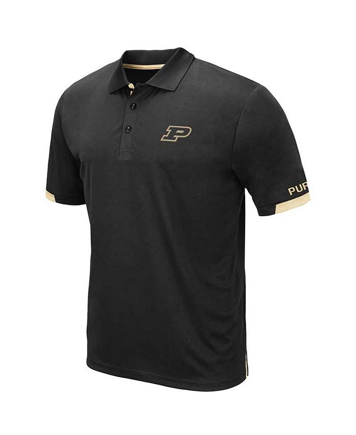 Colosseum Men's Black Purdue Boilermakers Big and Tall Santry Polo ...