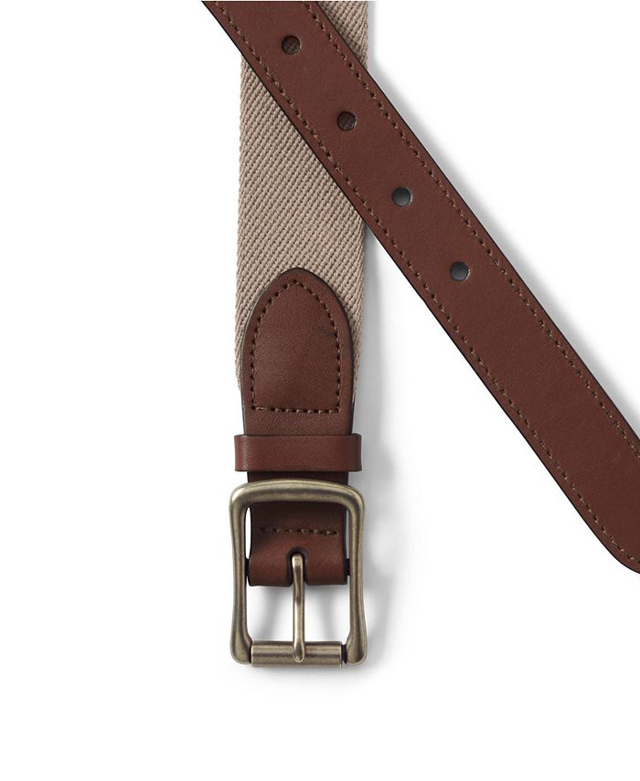 Lands' End Men's Elastic Surcingle Belt - Macy's