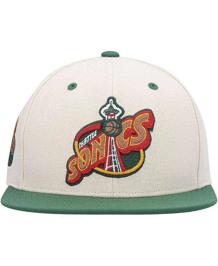 Mitchell & Ness Men's Cream, Green Seattle SuperSonics Hardwood ...