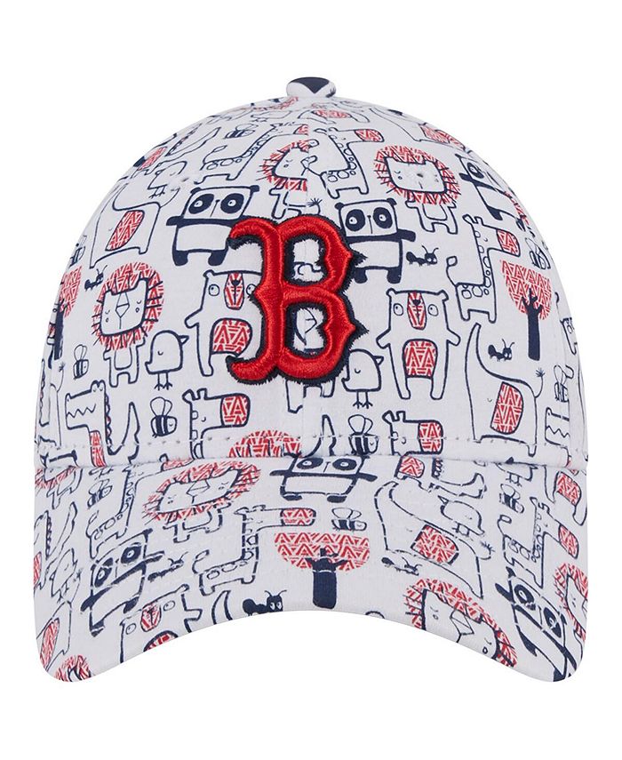 New Era Little Boys and Girls White Boston Red Sox Pattern 9FORTY ...