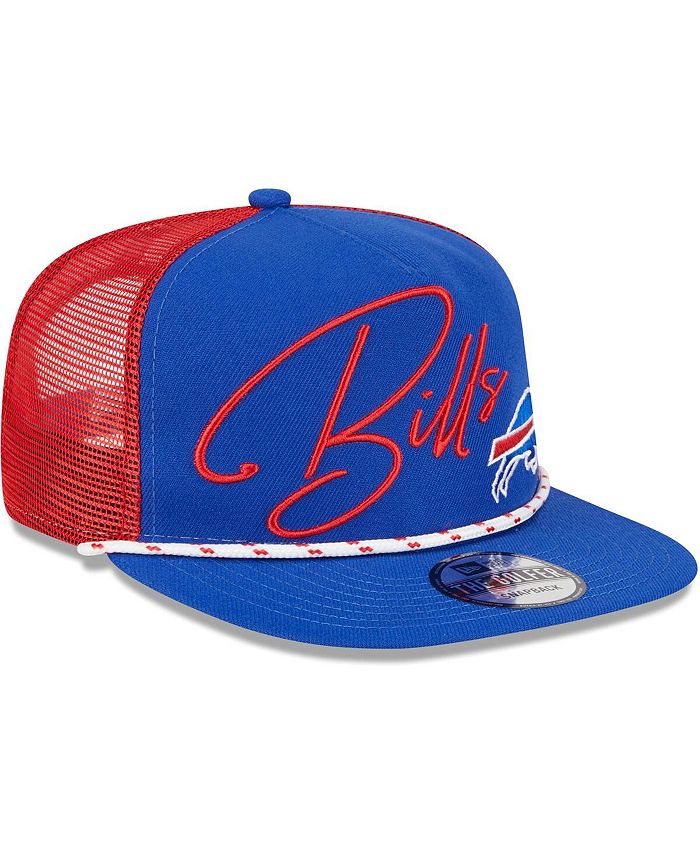 New Era Men's Royal Buffalo Bills Script Logo Golfer 9FIFTY Snapback ...