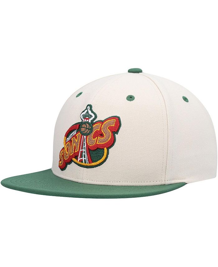 Mitchell & Ness Men's Cream, Green Seattle SuperSonics Hardwood ...