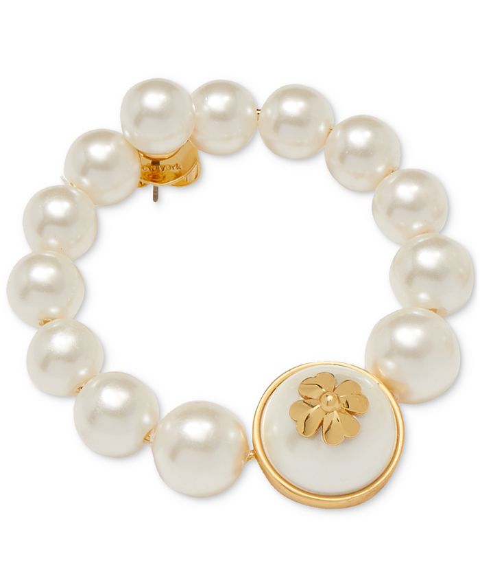 kate spade new york Gold-Tone Medium Spade Flower Emblem Imitation ...