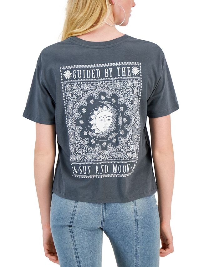 Rebellious One Juniors' Celestial Graphic Short-Sleeve T-Shirt - Macy's