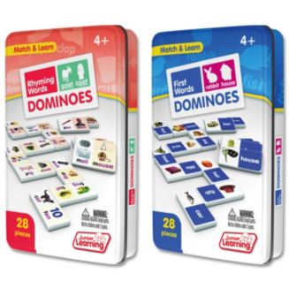 Junior Learning Rhyming & First Words Dominoes Game Set - 56 Dominoes ...