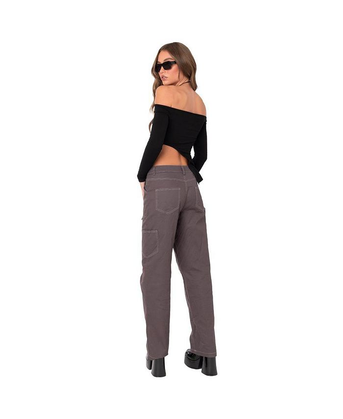 Edikted Women's Asymmetric Off Shoulder Top - Macy's