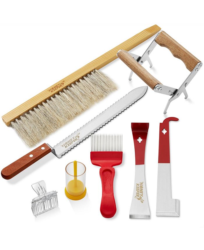 Honey Keeper 8-Piece Beekeeping Tool Kit - Essential Starter Supplies for Beginner Beekeepers ...