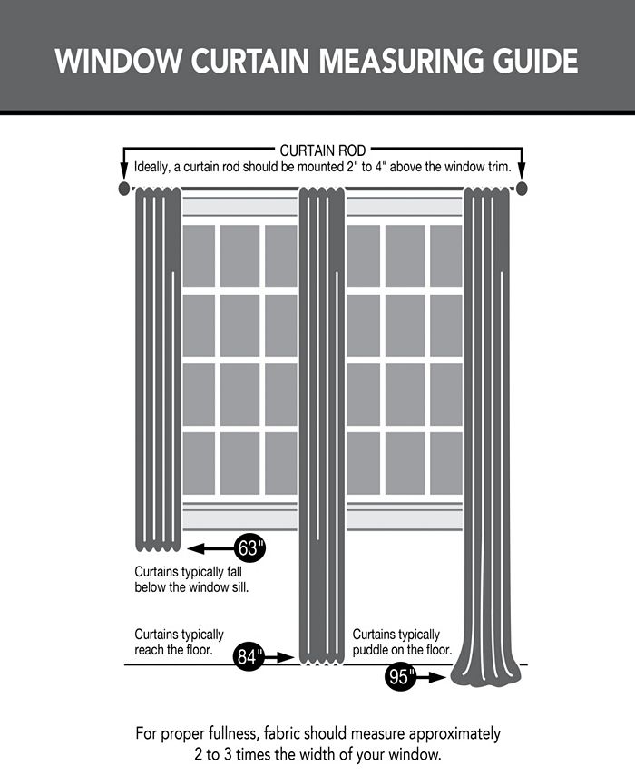 No. 918 Sheer Voile Rod Pocket Top Curtain Panel, 59" x 84" - Macy's