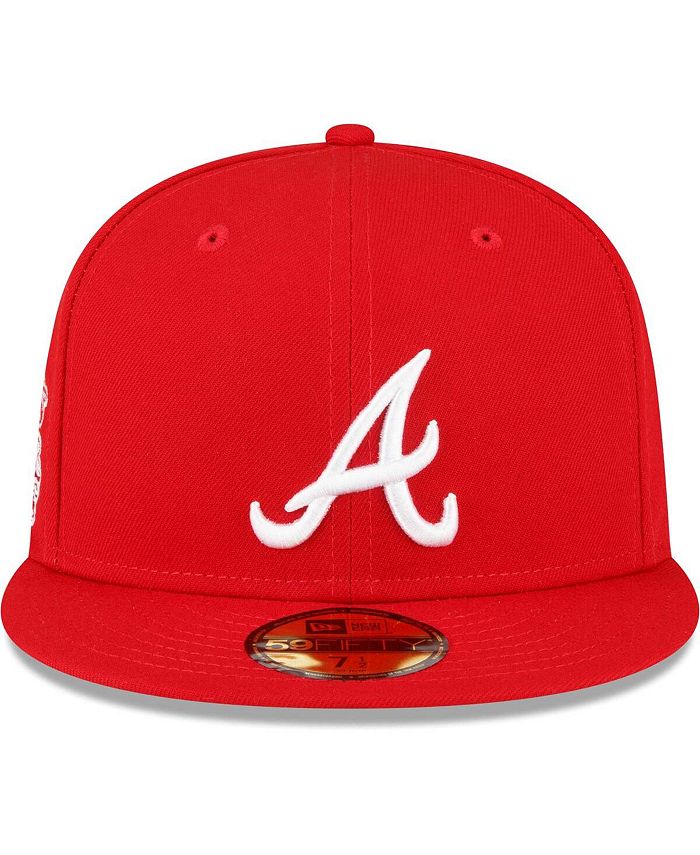 New Era Men's Red Atlanta Braves Sidepatch 59FIFTY Fitted Hat - Macy's
